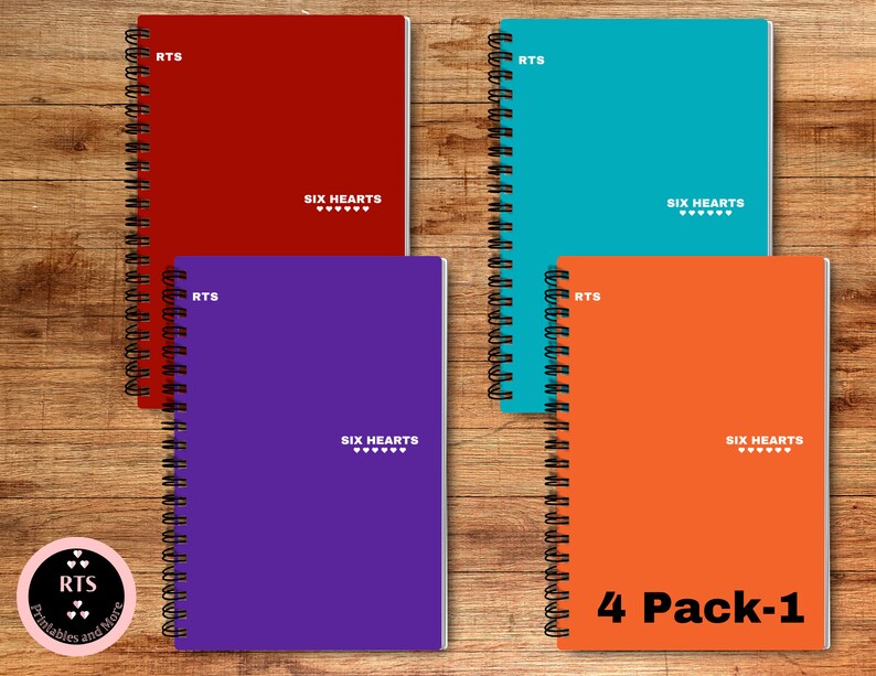 Kids Wide Ruled Spiral Notebook, Assorted Colors, 60 Sheets Each, 4 ...