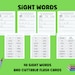 40 Printable Sight Words, Dolch Sight Words, Preschool Sight Words ...