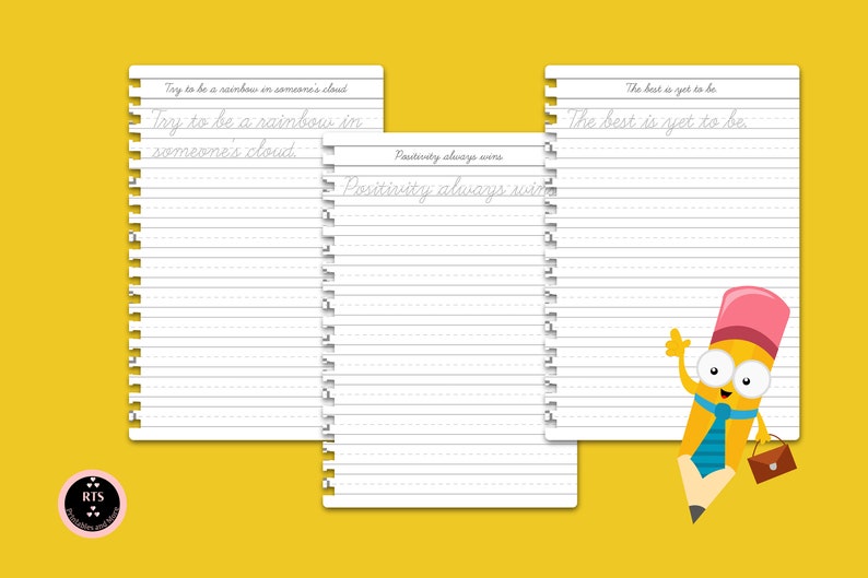 Cursive Letter Handwriting Book for Kids: Alphabet Tracing - Etsy
