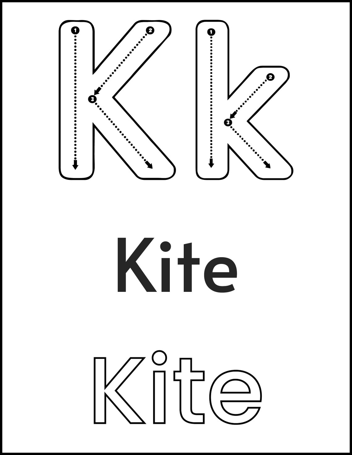 Big Letter Tracing , Coloring Pages for Kids, Alphabet Tracing Book for ...