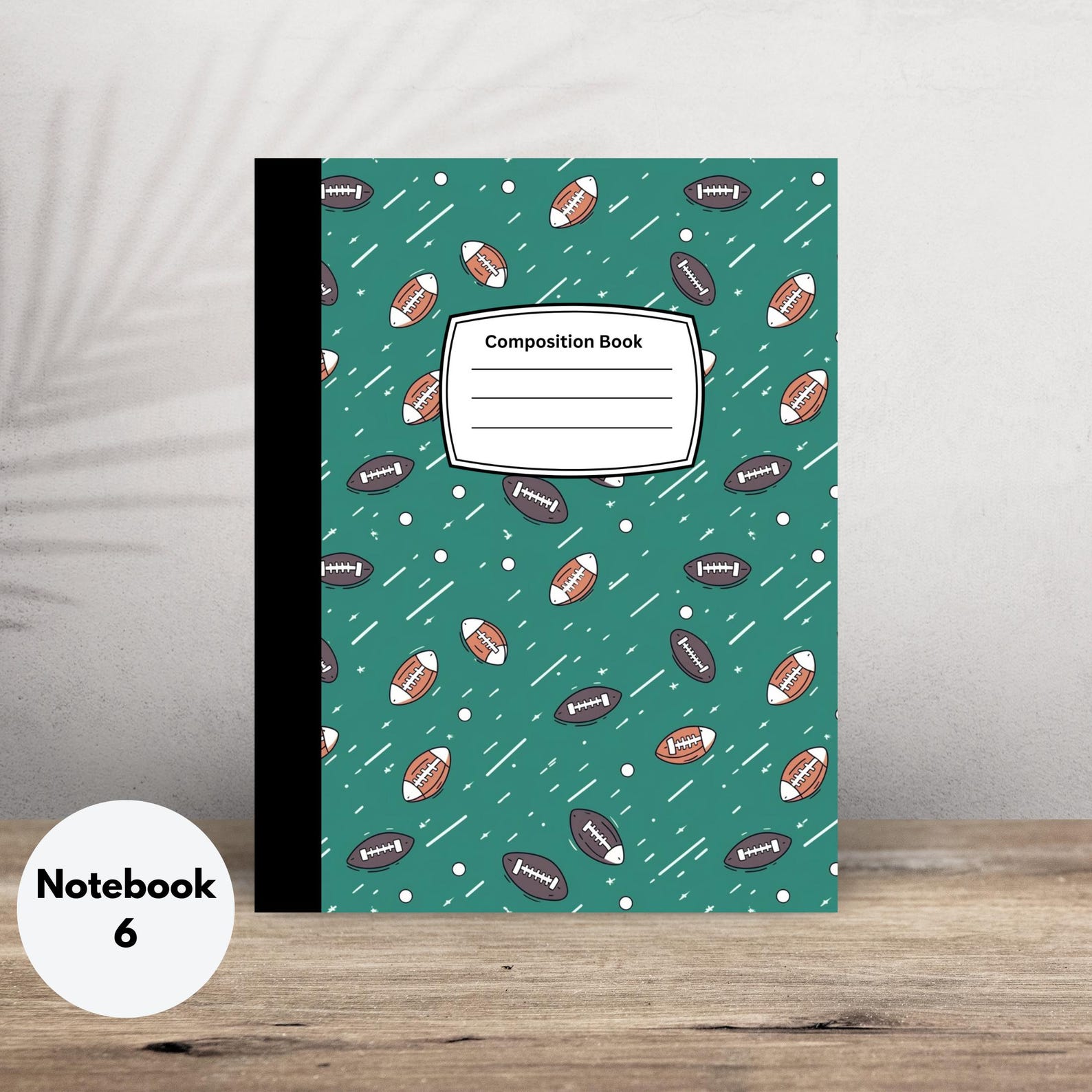 Football Themed Composition Notebook, American Football Journal - Etsy