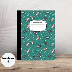 Football Themed Composition Notebook, American Football Journal - Etsy