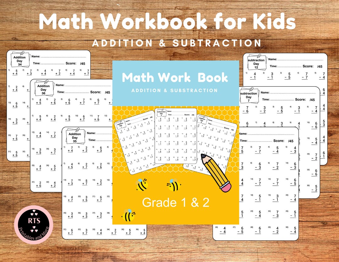 Addition and Subtraction Math Workbook, Grade 1-2, Homeschool Grade 1-2 ...