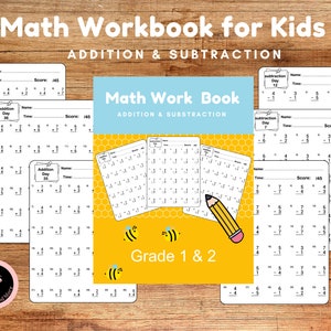 Addition and Subtraction Math Workbook, Grade 1-2, Homeschool Grade 1-2 ...