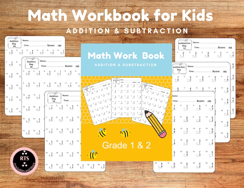 Addition and Subtraction Math Workbook, Grade 1-2, Homeschool Grade 1-2 ...