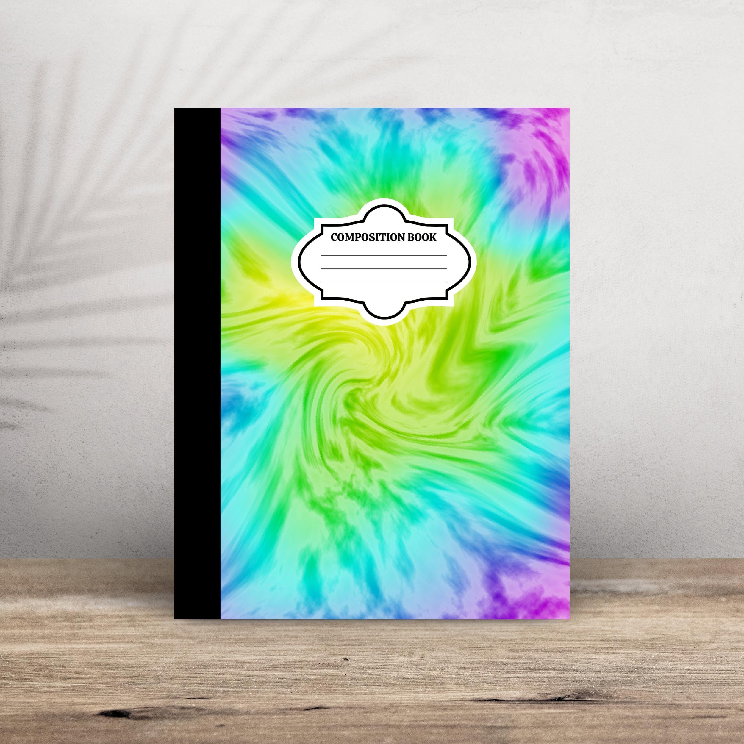 Back to School Purple Tie Dye Wide or College Ruled Composition ...