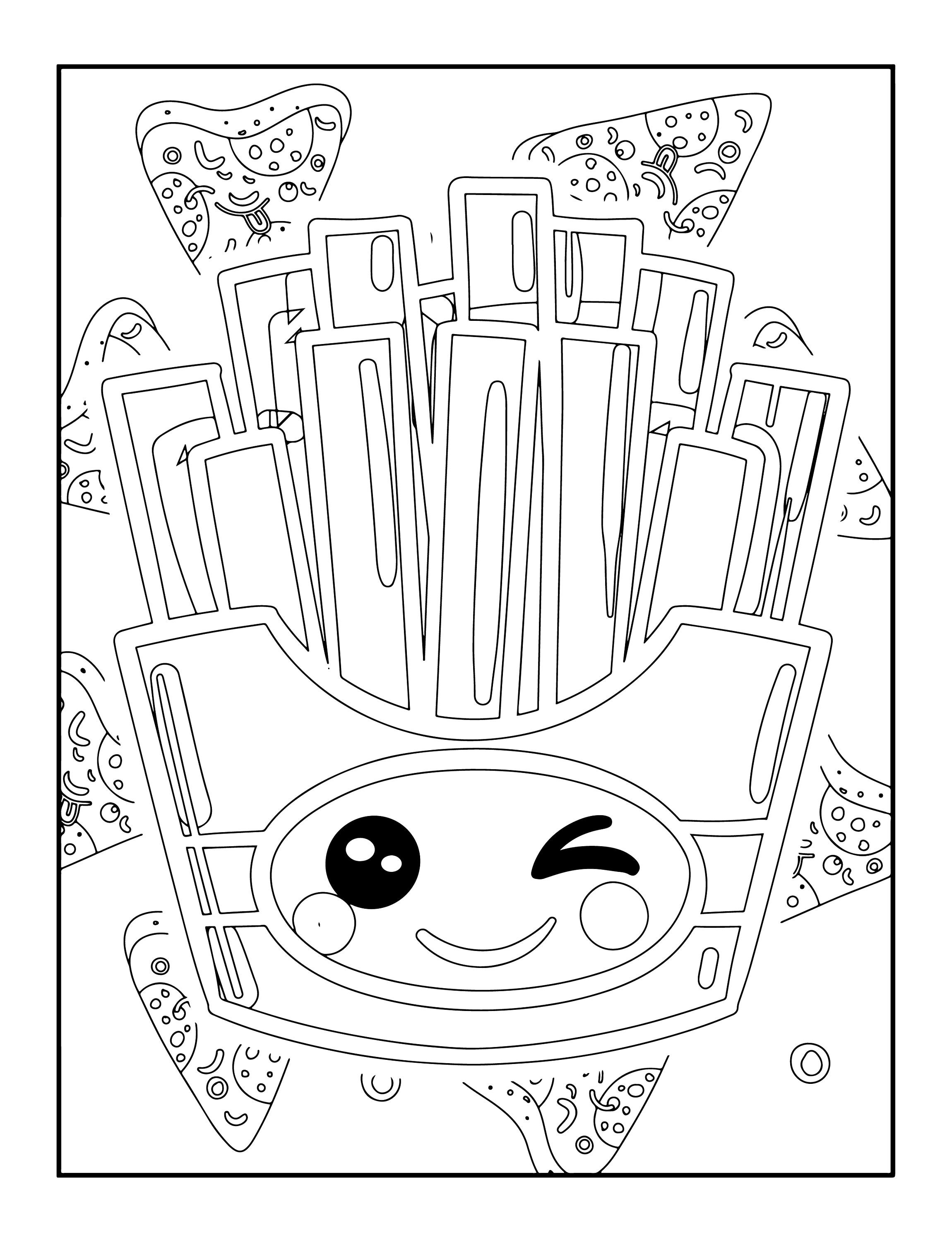 Kawaii Food Coloring Book for Kids and Adults 30 Easy - Etsy