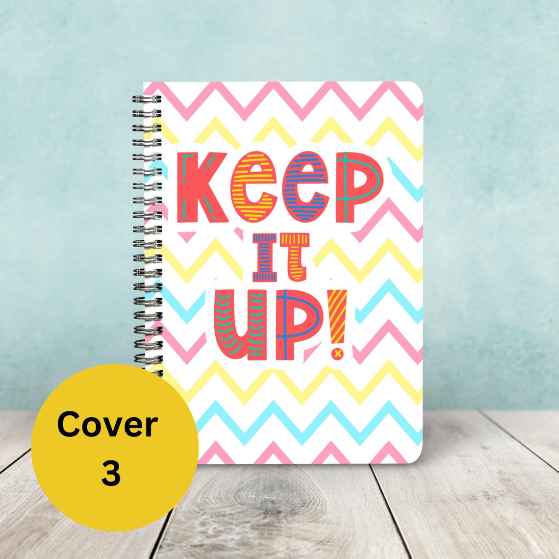 Pastel Affirmation Spiral Notebook: Holographic Laminate Colorful ...