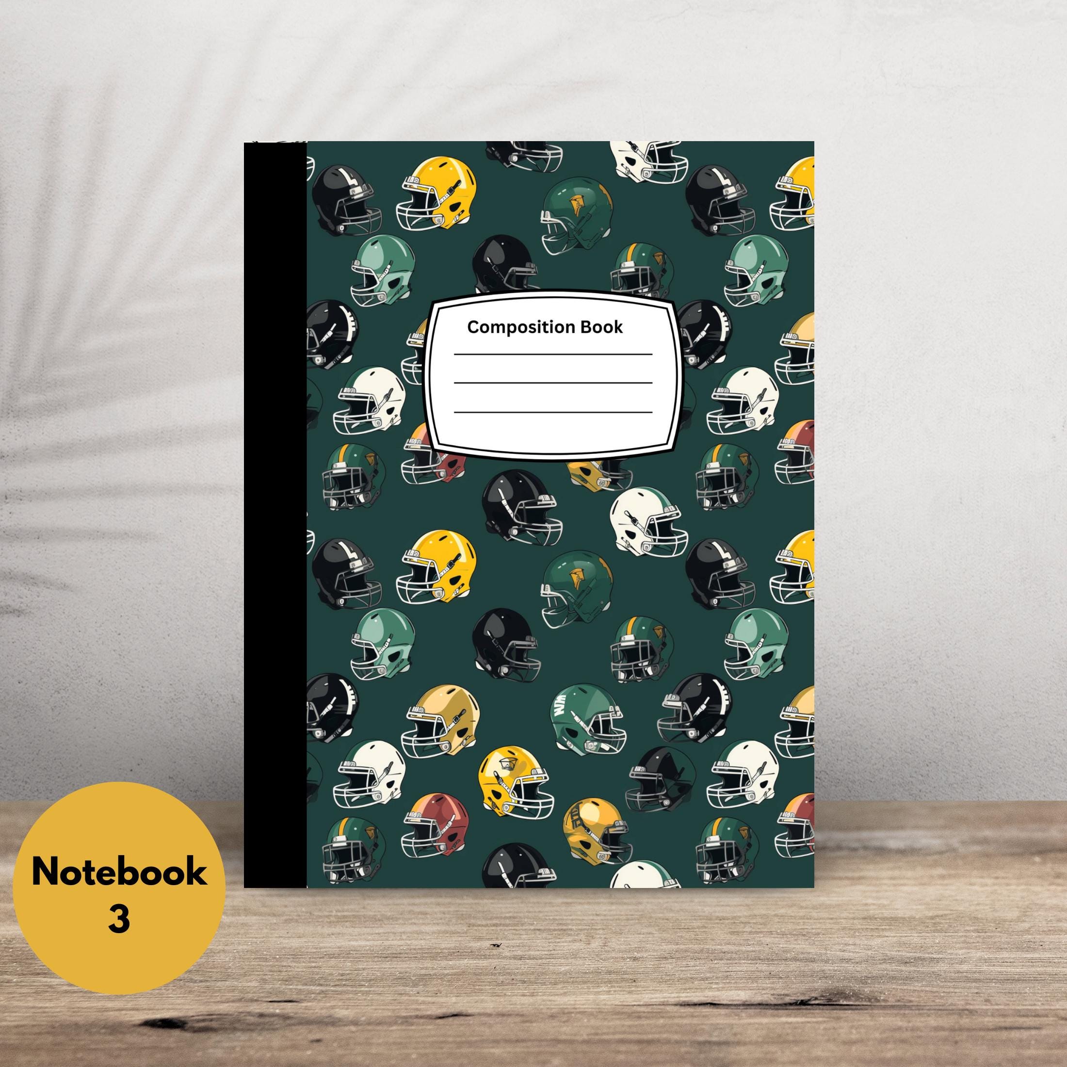 Football Themed Composition Notebook, American Football Journal - Etsy