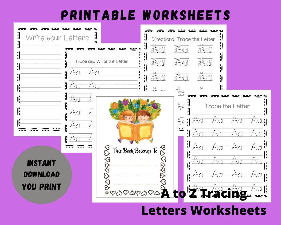 Alphabet Coloring Worksheets, Preschool Worksheets, ABC Tracing ...