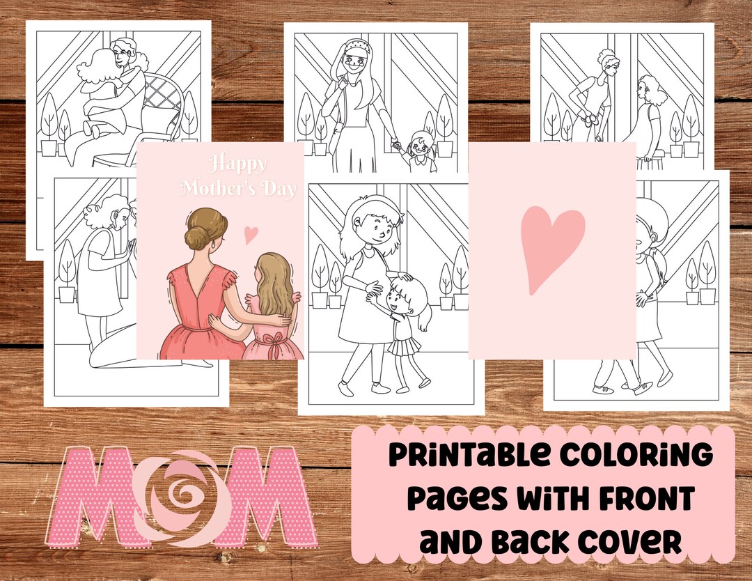Printable Mothers Day Coloring Book for Toddlers, Mother's Day Coloring ...
