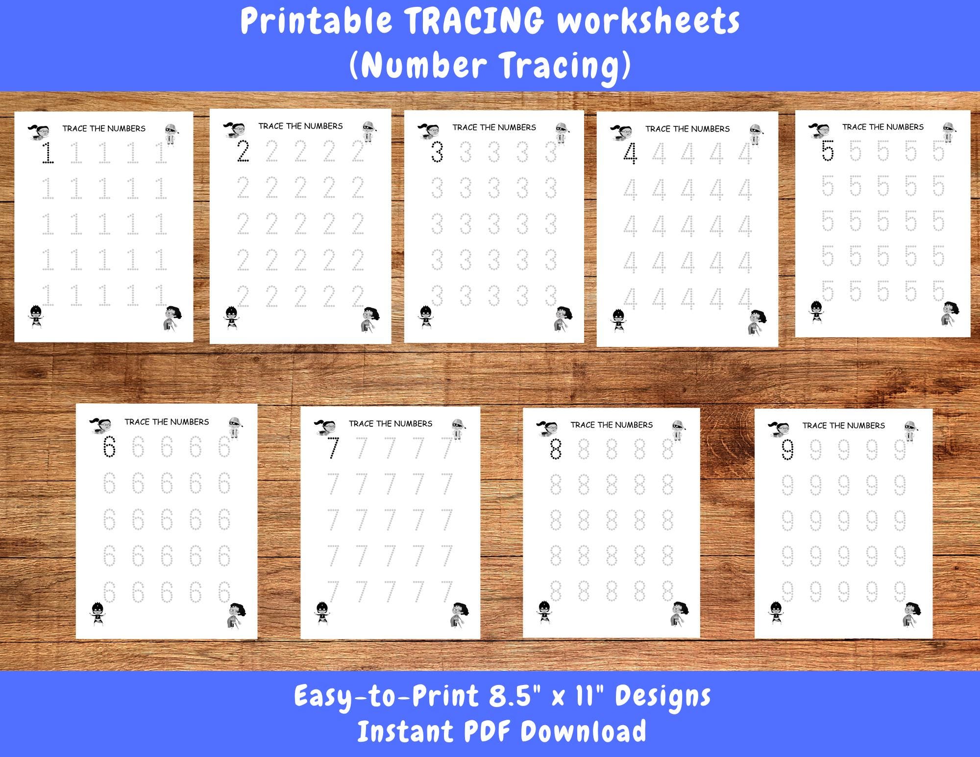 Preschool Tracing Worksheets Bundle PDF – 87 Pages, Printable Alphabet ...