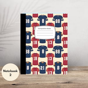 Football Themed Composition Notebook, American Football Journal - Etsy