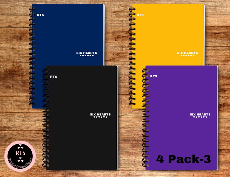 Kids Wide Ruled Spiral Notebook, Assorted Colors, 60 Sheets Each, 4 ...