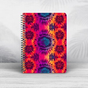 Groovy Rainbow Vibes: Tie Dye Spiral Notebook Back to School Hippie Rainbow Spiral Notebook - Etsy