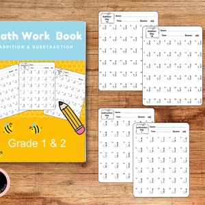 Addition and Subtraction Math Workbook, Grade 1-2, Homeschool Grade 1-2 ...