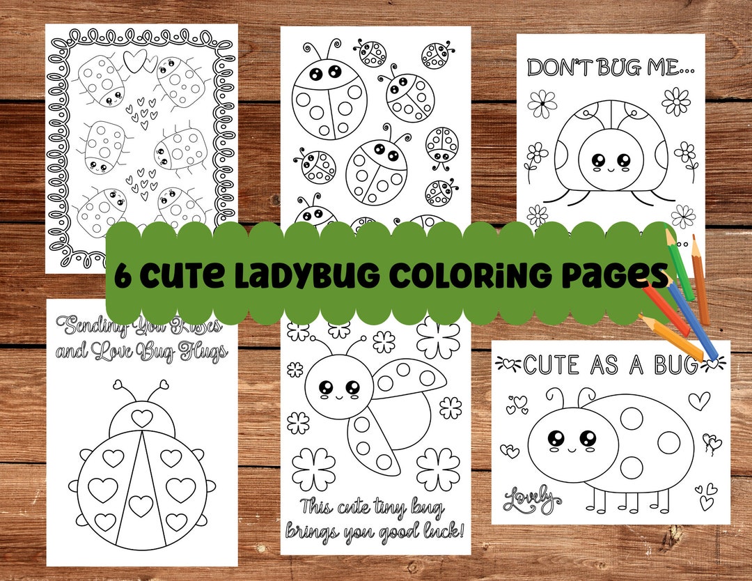 Cute Ladybug Coloring Pages, Kawaii Coloring Pages, Printable Colouring ...