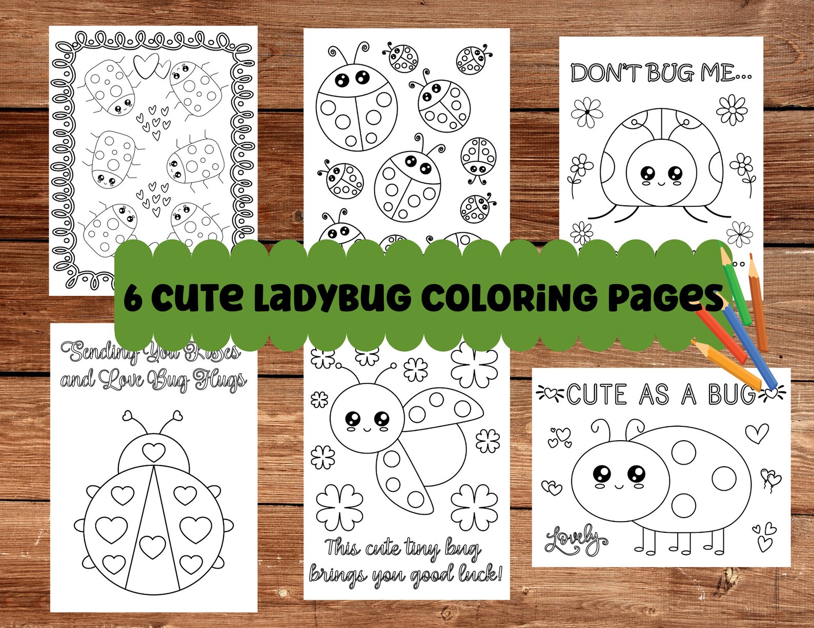 Cute Ladybug Coloring Pages, Kawaii Coloring Pages, Printable Colouring ...