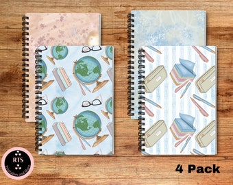 Kids Wide Ruled Spiral Notebook, Assorted Colors, 60 Sheets Each, 4 ...