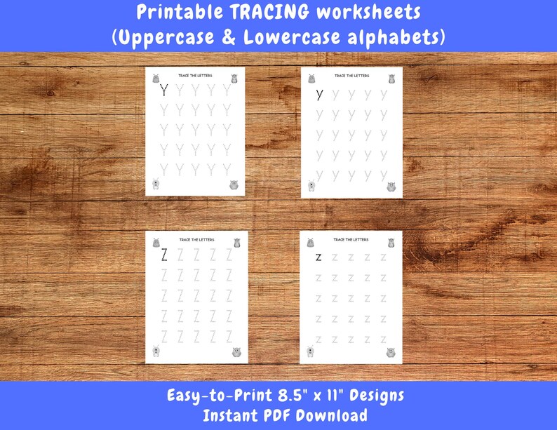 Preschool Tracing Worksheets Bundle PDF | Alphabet, Numbers & Shapes ...