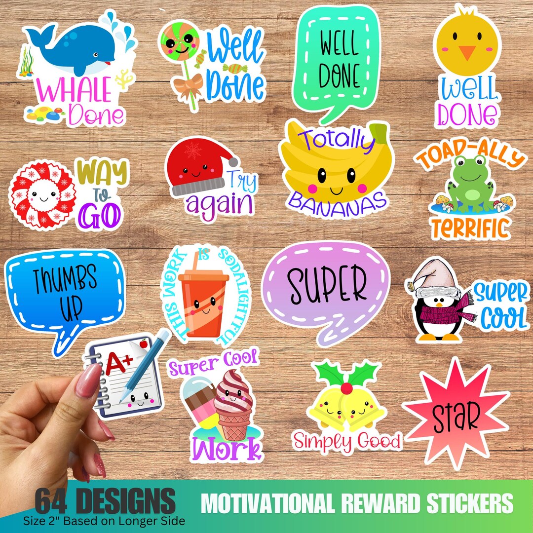 Motivational Reward Sticker Pack, Uplifting & Inspiring Quotes, Teacher ...