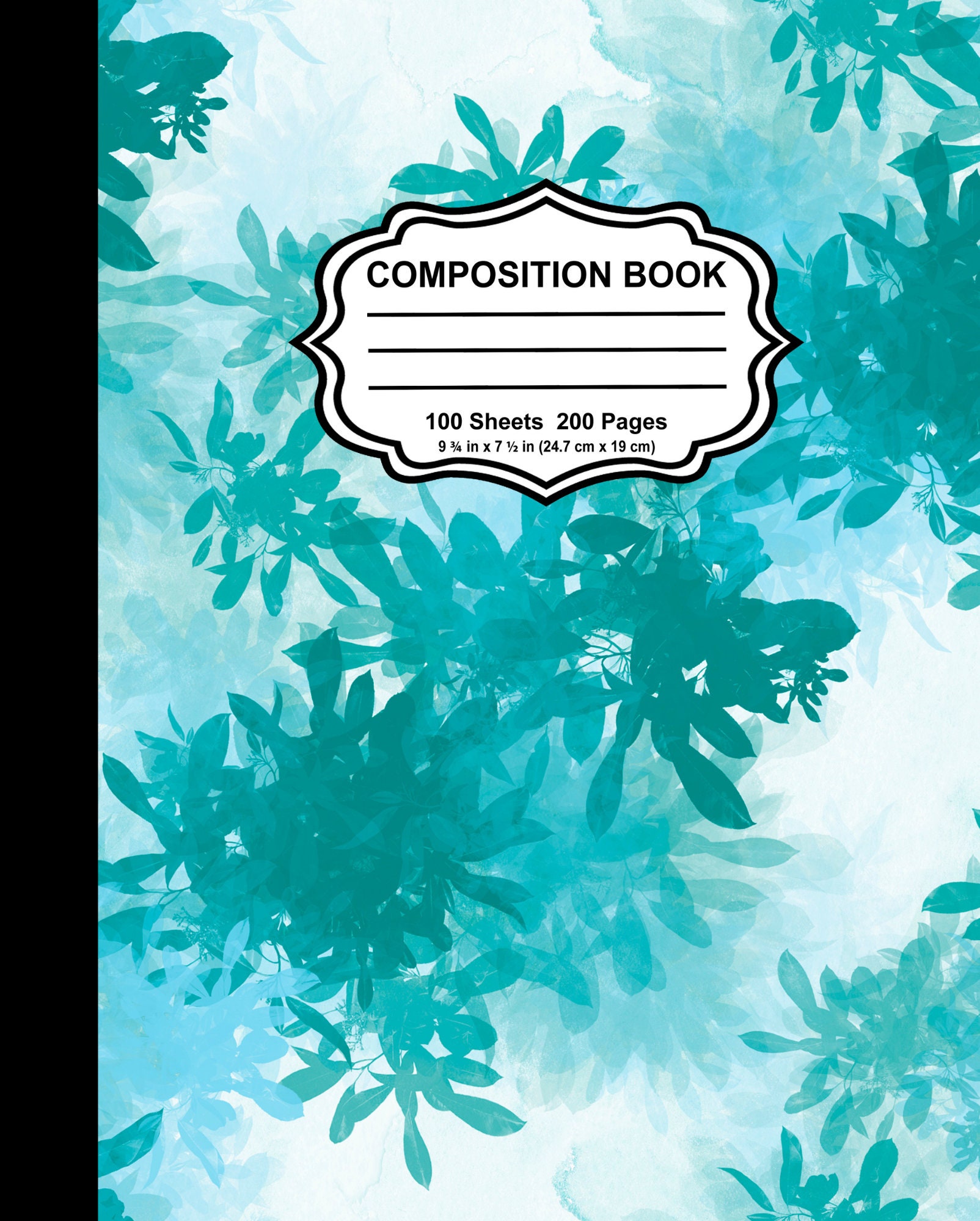 Back to School Wide Ruled or College Ruled Mermaid Composition Notebook ...