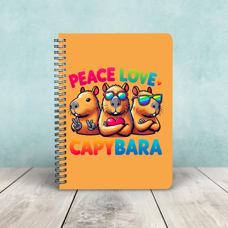 Funny Capybara Spiral Notebook, Capybara Love Journal, Lined Pages - Etsy
