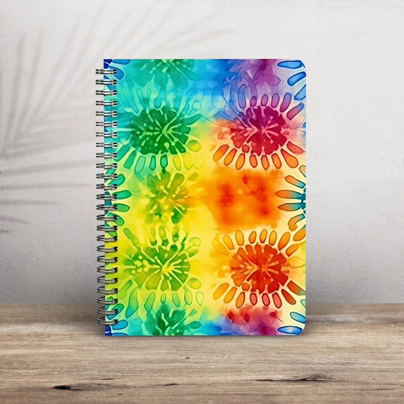 Groovy Rainbow Vibes: Tie Dye Spiral Notebook Back to School Hippie Rainbow Spiral Notebook - Etsy