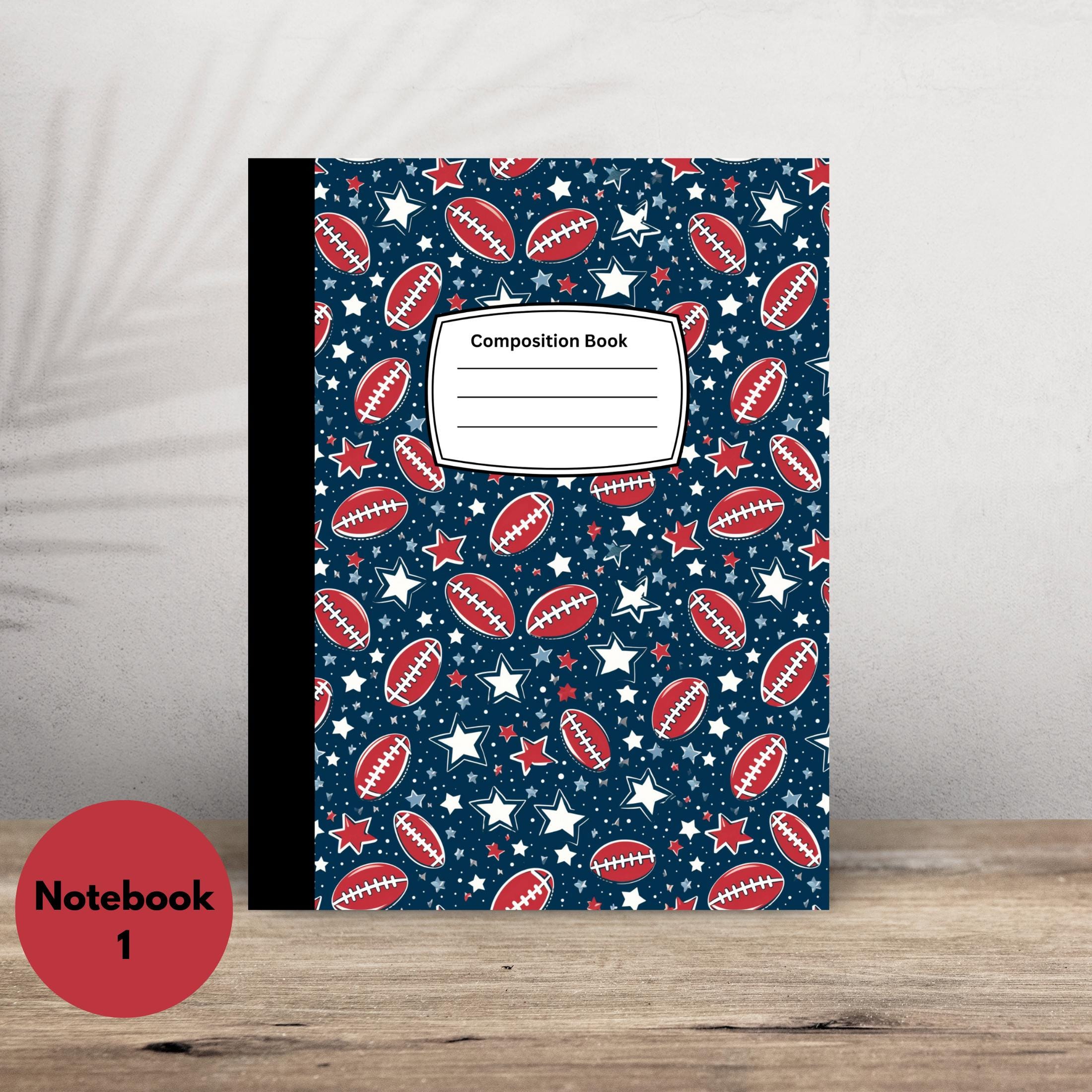 Football Themed Composition Notebook, American Football Journal - Etsy