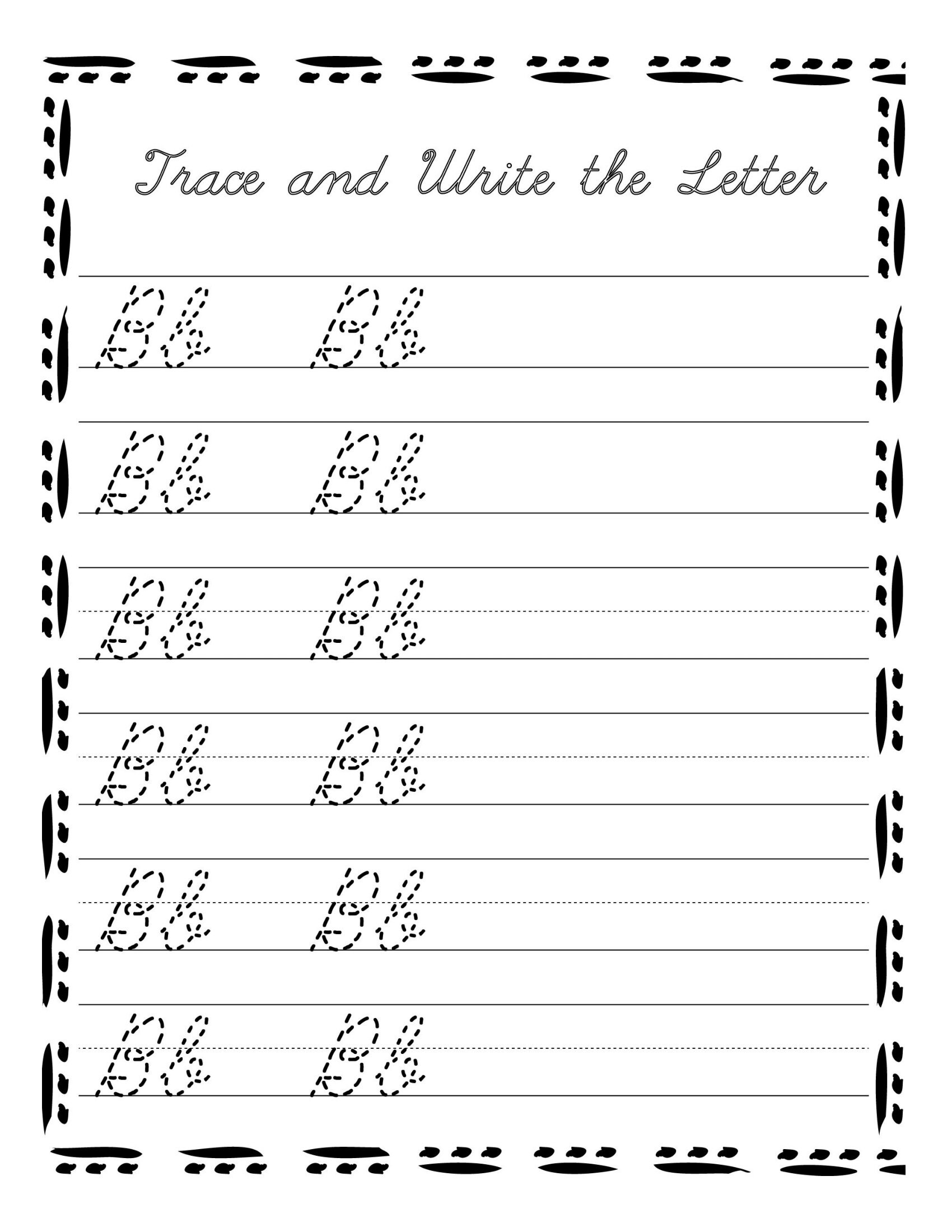 105 Pages Letter Tracing, Printable Cursive Handwriting Worksheets for ...