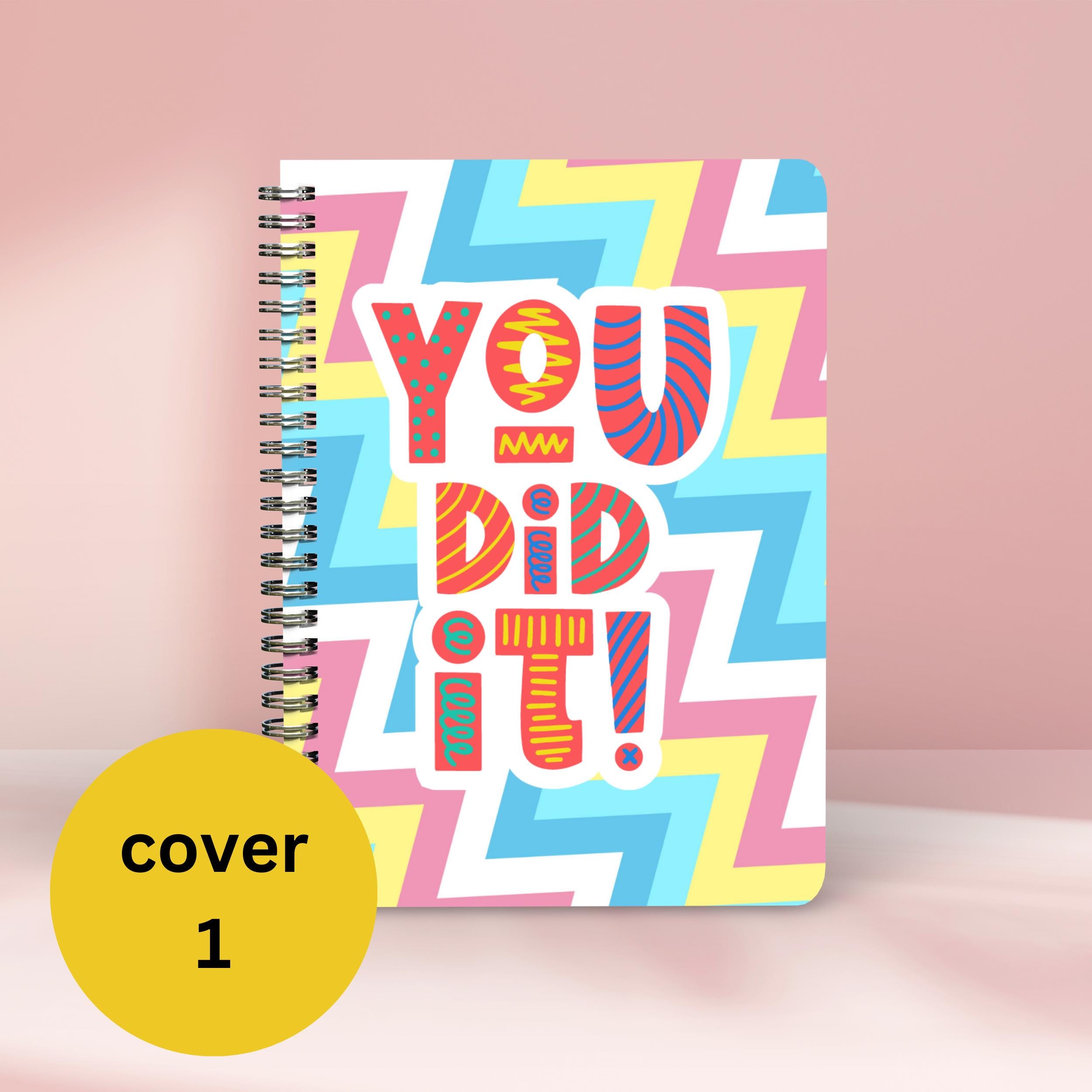 Pastel Affirmation Spiral Notebook: Holographic Laminate Colorful ...