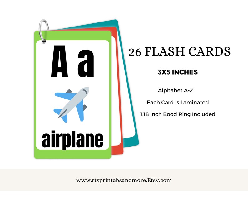 Alphabet Flash Cards for Kids, ABC Flashcard, Flash Cards, Educational ...