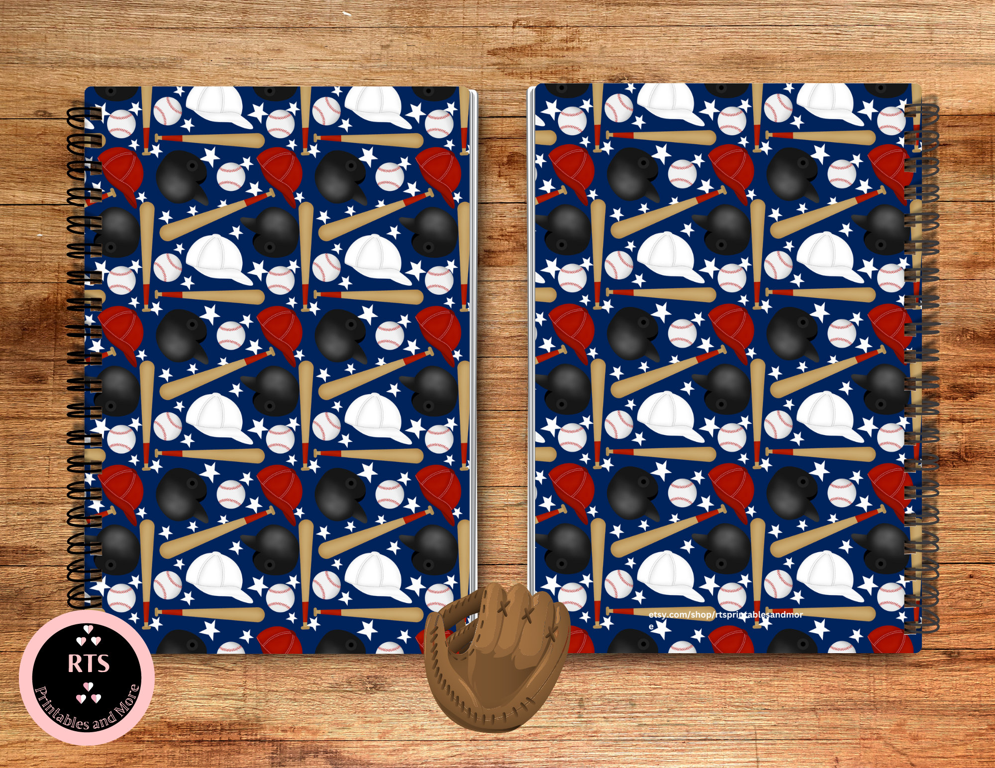 Kids Wide Ruled Spiral Notebook, Assorted Colors Baseball, 60 Sheets ...