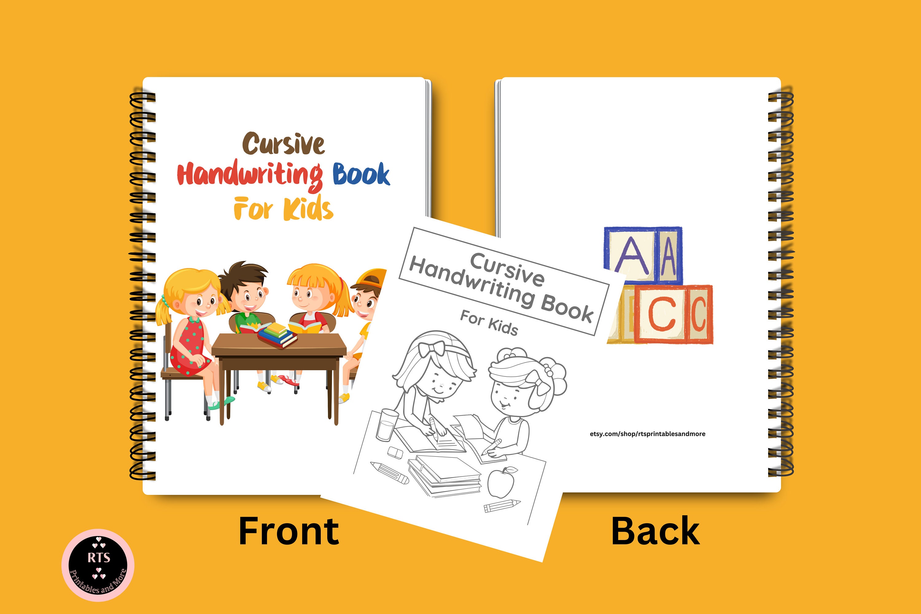 ABC Cursive Letter Handwriting Worksheet or Letter Tracing Book for ...