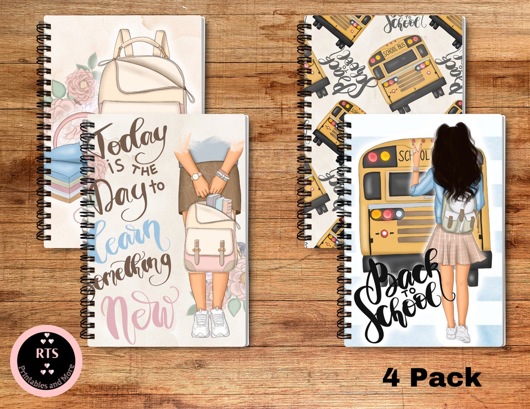 Kids Wide Ruled Spiral Notebook, Assorted Colors, 60 Sheets Each, 4 ...