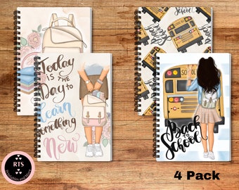 Kids Wide Ruled Spiral Notebook, Assorted Colors, 60 Sheets Each, 4 ...