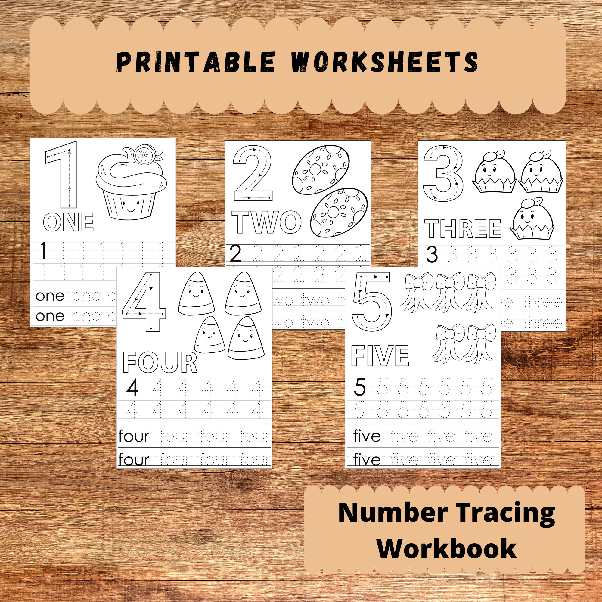 1-20 Number Tracing Preschool Worksheet Printable, Worksheet Activity ...