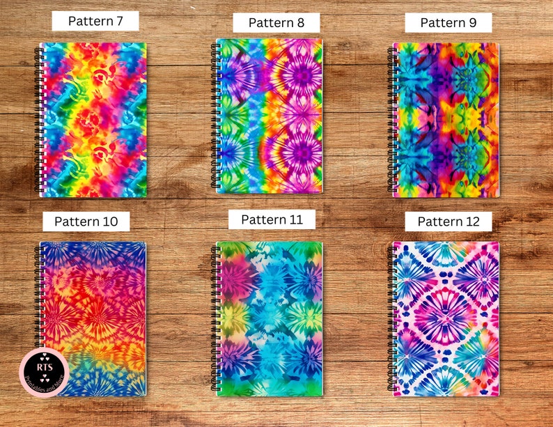 Groovy Rainbow Vibes: Tie Dye Spiral Notebook Back to School Hippie ...