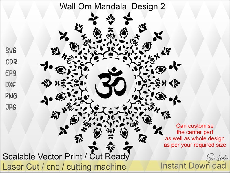 Om Aum Mandala Design 2 for Your Temple Background, Backlit Design for ...