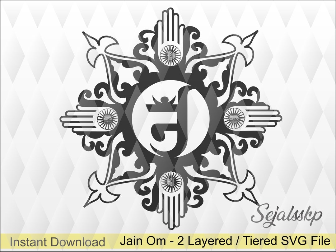 Buy Jain Om Aum and Ahimsa Mandala Design Digital Download Instant ...