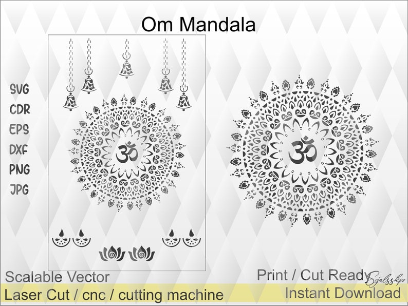 Om Mandala Design for Puja Room Wall Panel Jali. Backlit Design for ...