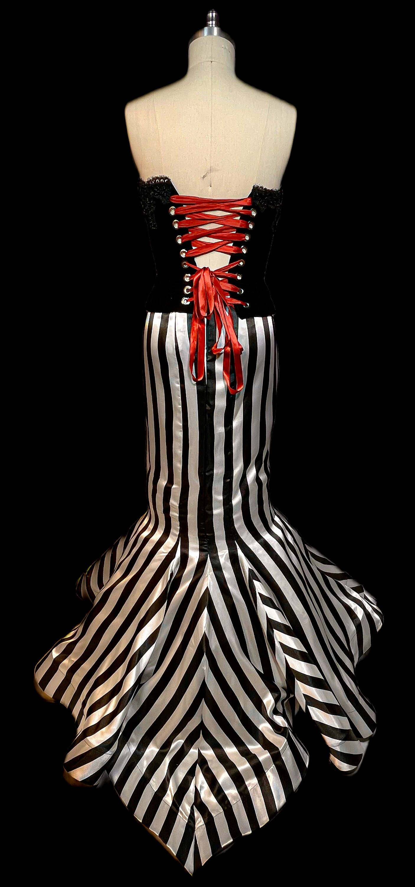 Striped Velvet Gown - Etsy