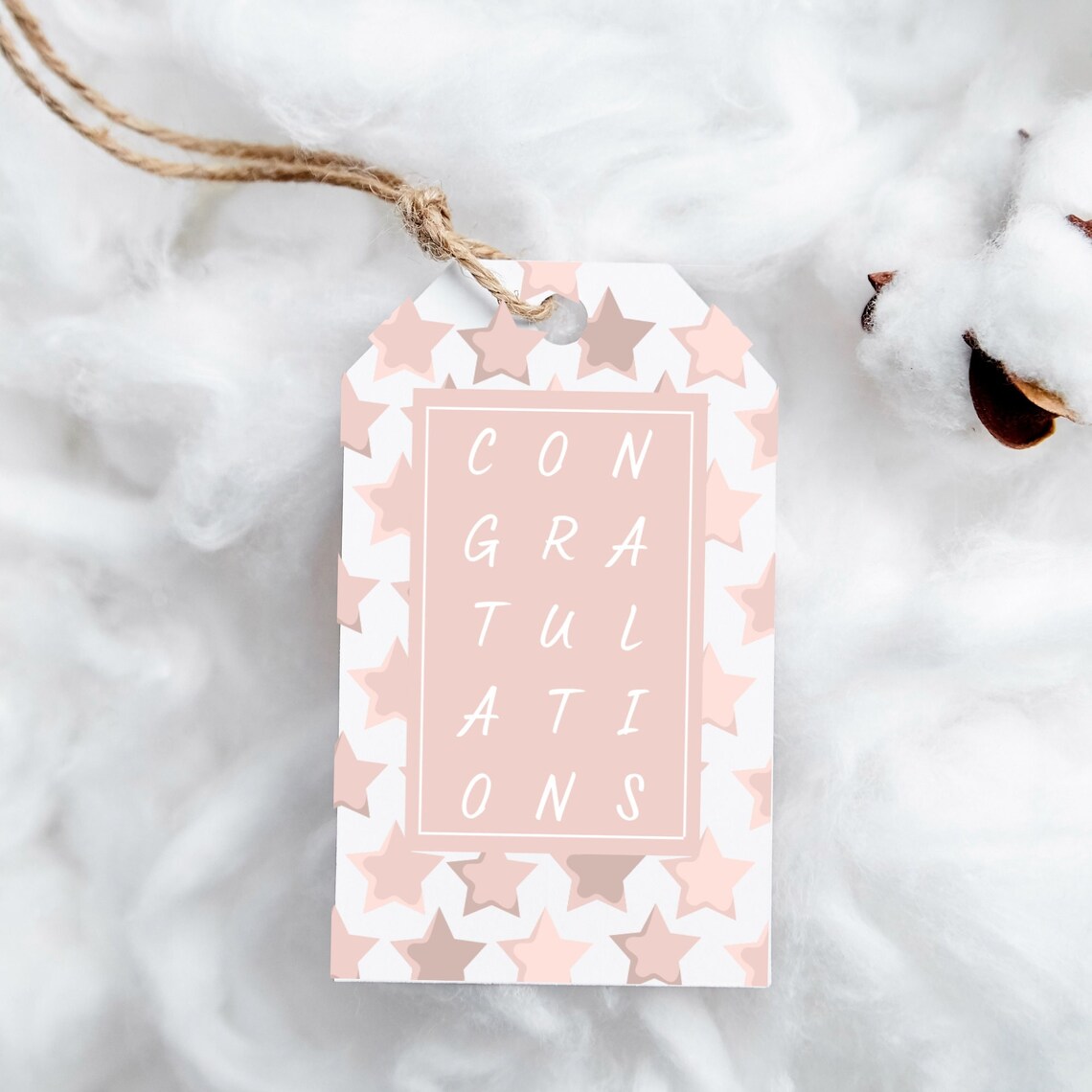 Congratulations Gift Tag, Printable PDF Download, Instant Download ...