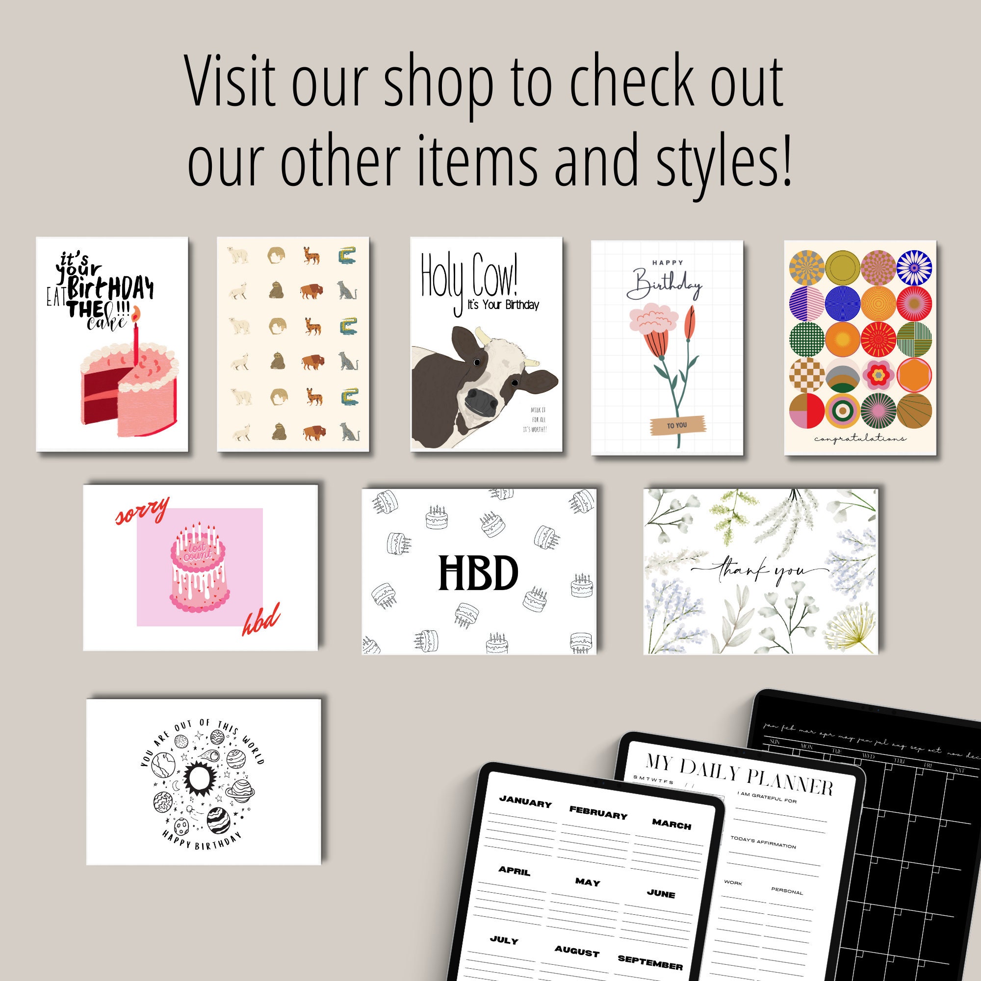 Printable Birthday Card, Happy Birthday to You, PDF, Instant Download ...