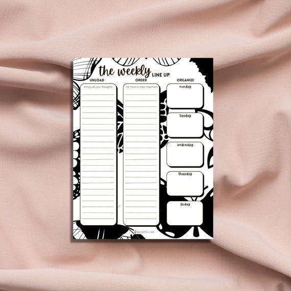 The Weekly Lineup Calendar Planner Weekly Schedule - Etsy