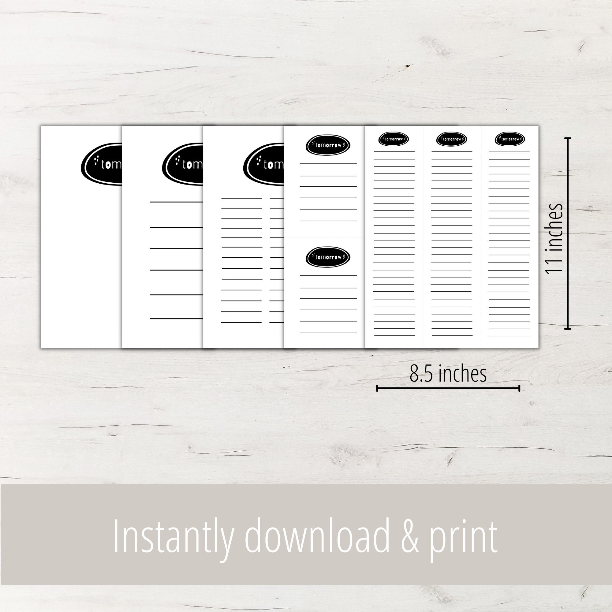 To Do List, Task List, Printable PDF Download, Instant Download, Daily ...