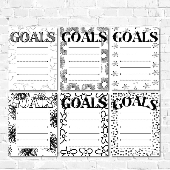 Goal Sheet Printable Goal Setting Printable PDF Download - Etsy