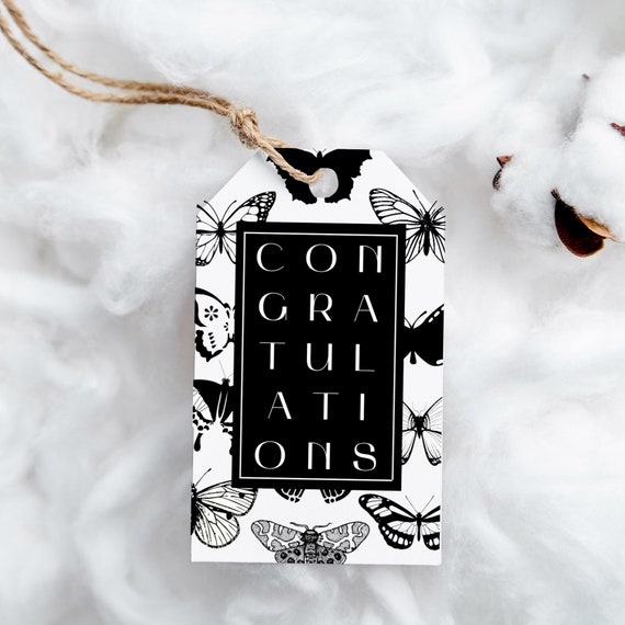 Congratulations Gift Tag Printable PDF Download Instant - Etsy