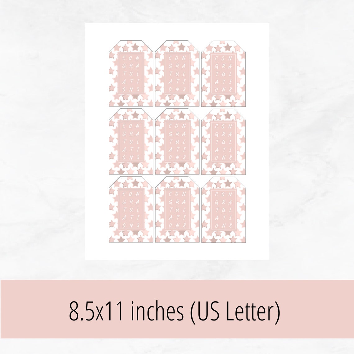 Congratulations Gift Tag, Printable PDF Download, Instant Download ...