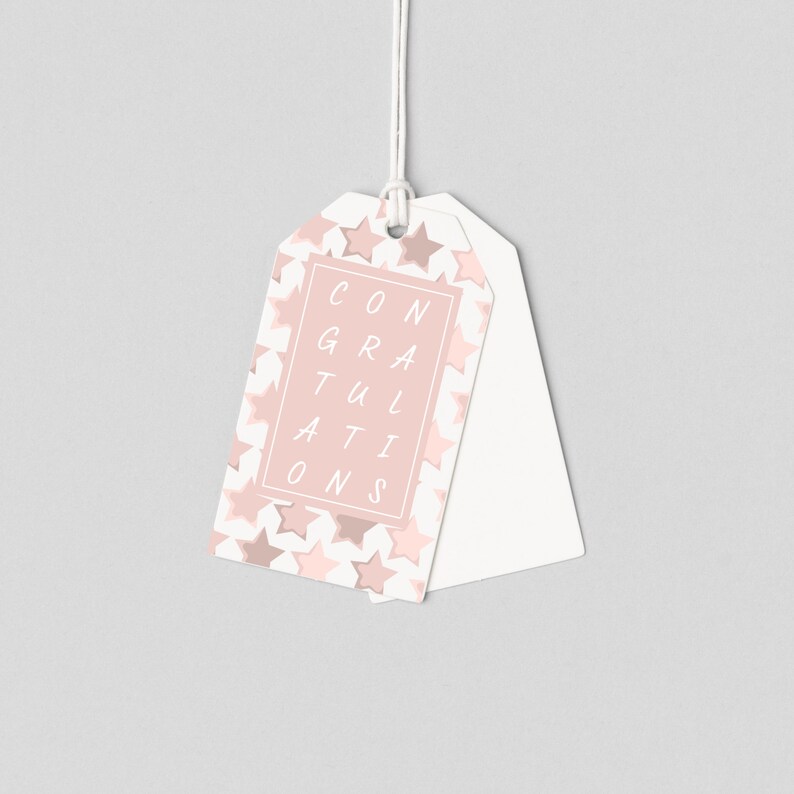 Congratulations Gift Tag, Printable PDF Download, Instant Download ...